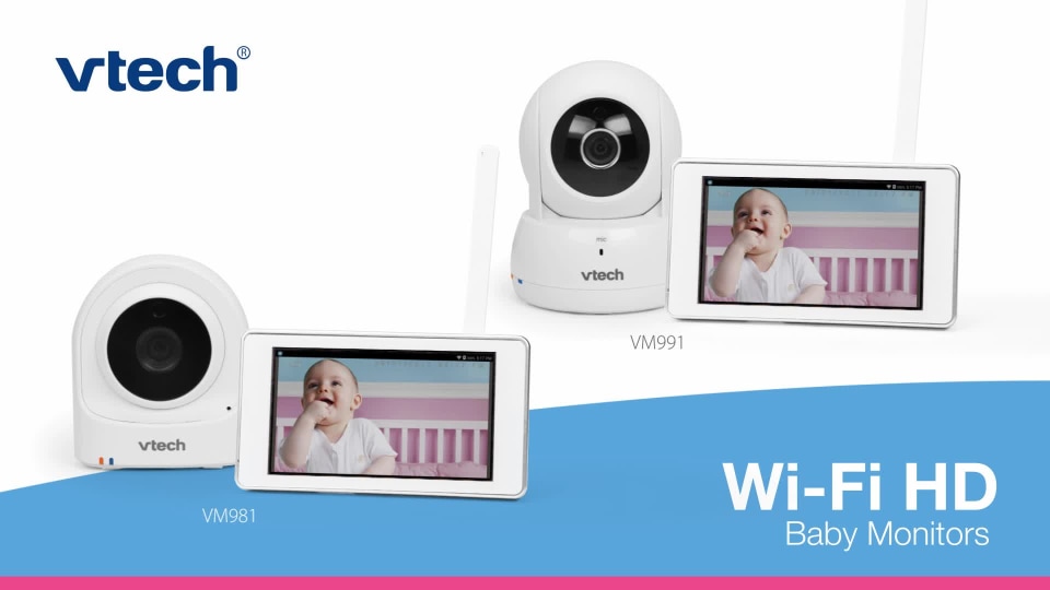 VTech VM991, Wi-Fi Video Baby Monitor, Remote Access, Pan & Tilt Camera ...