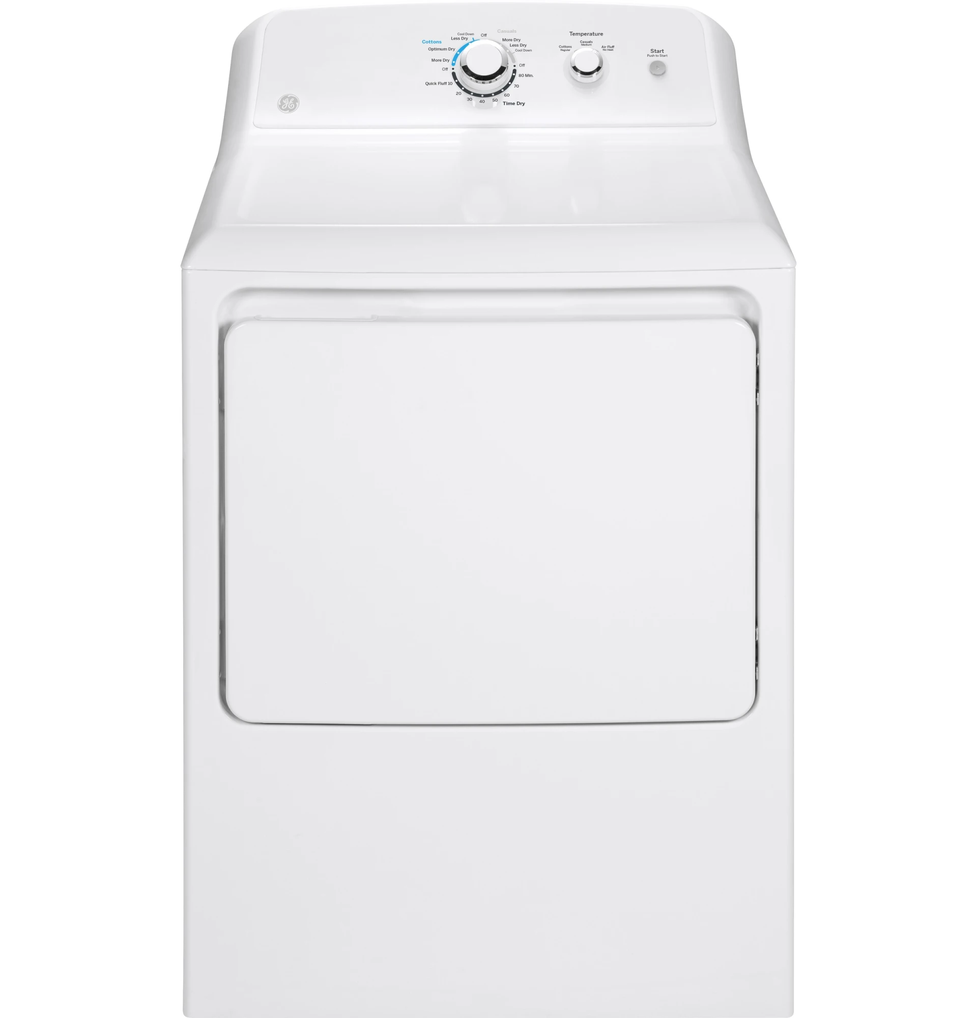 GE GTD33EASK WW 7.2 Cu. Ft. Front Load Electric Dryer with Auto Dry White BrandsMart USA