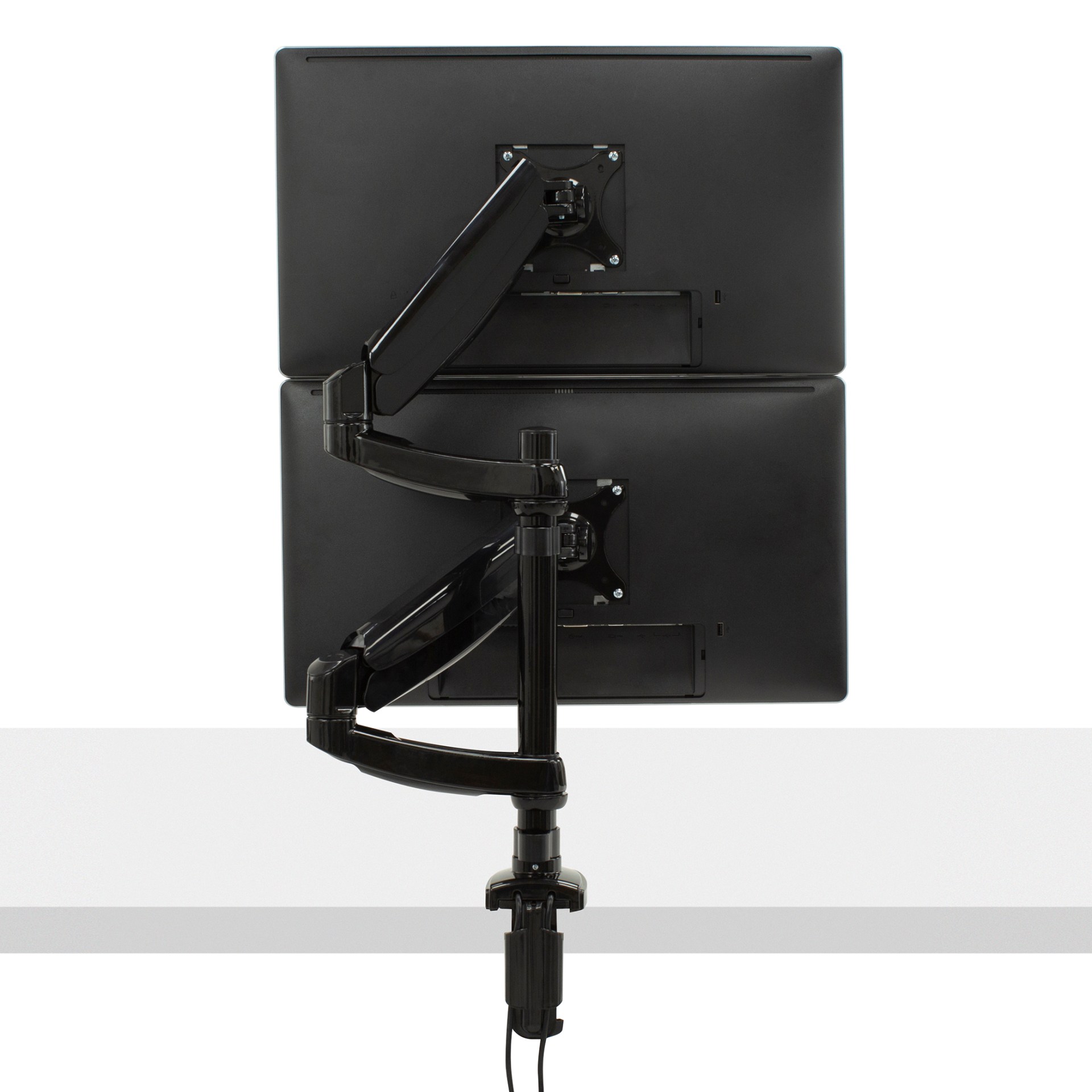 Fellowes Platinum Series Dual Stacking Adjustable Monitor Arm - Black ...