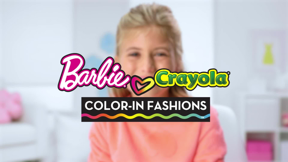 Barbie Crayola Color-In Fashion Design Set with Barbie Doll - Walmart.com