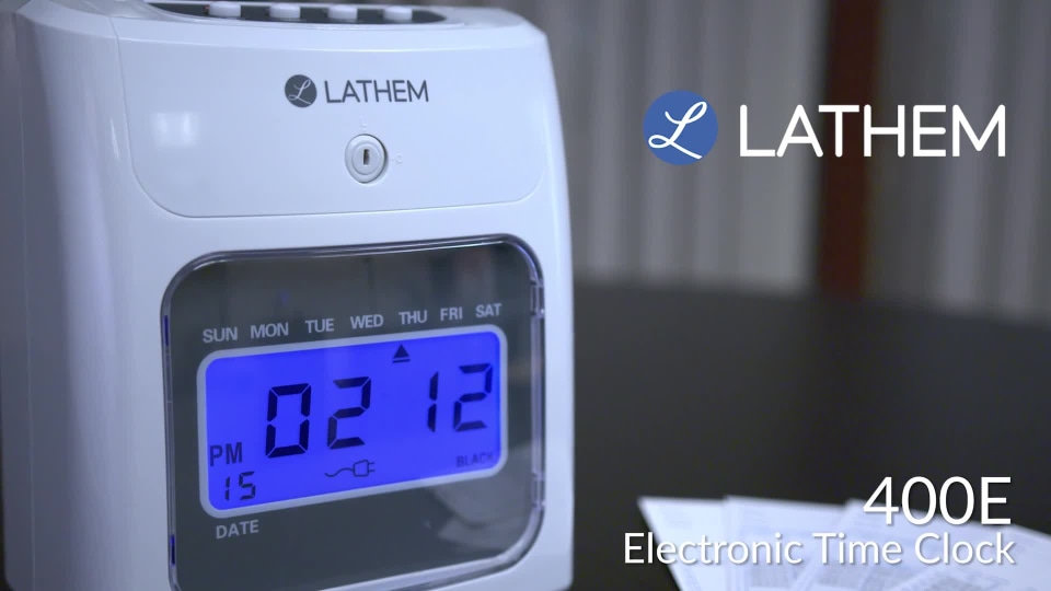 400E Top-Feed Time Clock Bundle White - Walmart.com