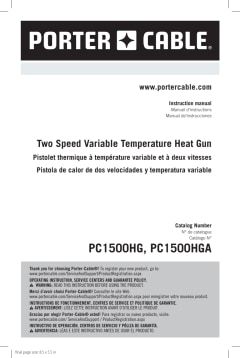 PORTER CABLE PC1500HG 1500W Heat Gun - Walmart.com - Walmart.com