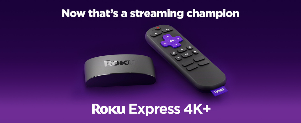 Roku Express 4K+, Streaming Player HD/4K/HDR, Voice Remote, Wireless ...