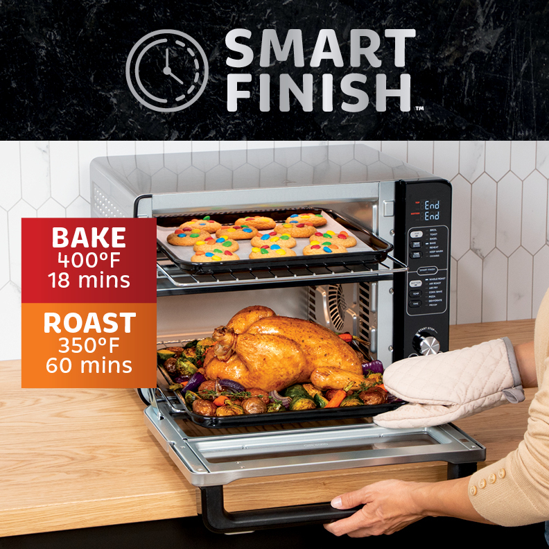 Ninja 14-in-1 Double Oven with FlexDoor Creates Two Separate Ovens ...