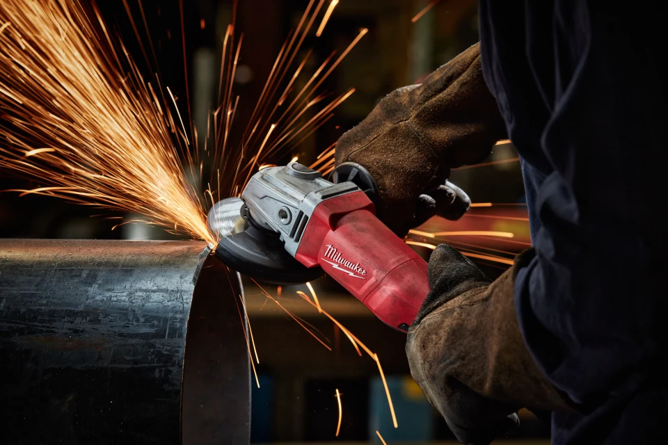 Milwaukee Tool Corded Angle Grinder 4 1 2 Wheel Dia 12 000 RPM 5 8 11 Spindle MSC Direct