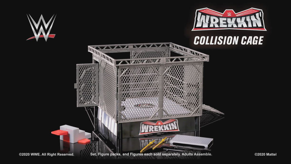WWE Wrestling Wrekkin' Collision Cage Playset - Walmart.com
