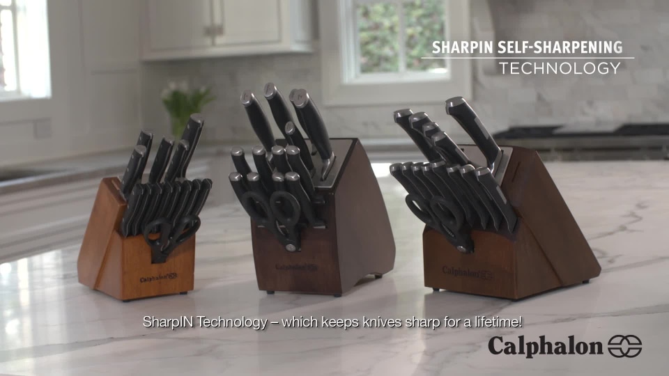 Free Shipping! Calphalon Precision Cutlery Self Sharpening Knife Block ...