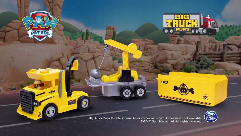 PAW Patrol, Rubble 2 in 1 Transforming X-Treme Truck and Figure ...
