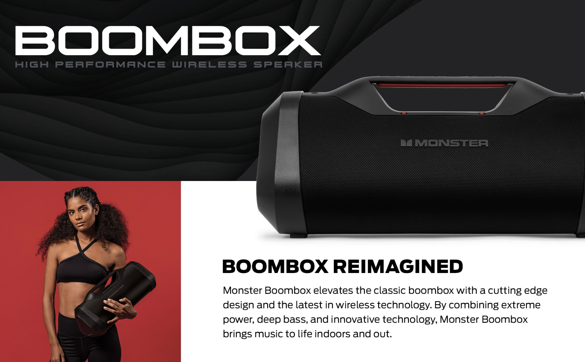 Monster Boombox Bluetooth Speaker - Home Smart Camera