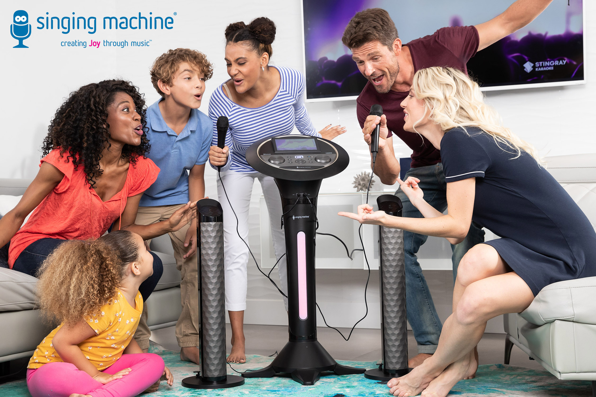 Singing Machine Premium WiFi Karaoke System with 7 Touchscreen Display - Home Smart Camera