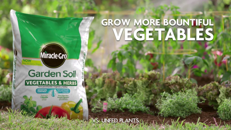 Miracle-Gro Garden Soil Vegetables & Herbs, 1.5 cu. ft., Use In-Ground ...