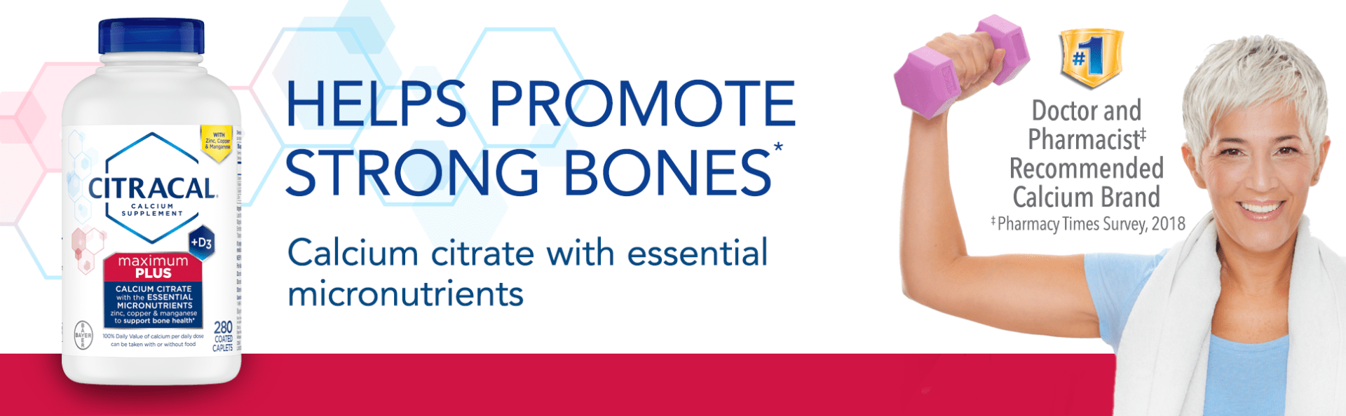 Maximum Plus Citrato de Calcio + D3, 280 Comprimidos