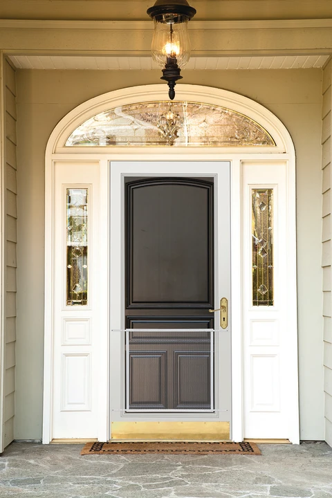 Chrome front door kick plate store