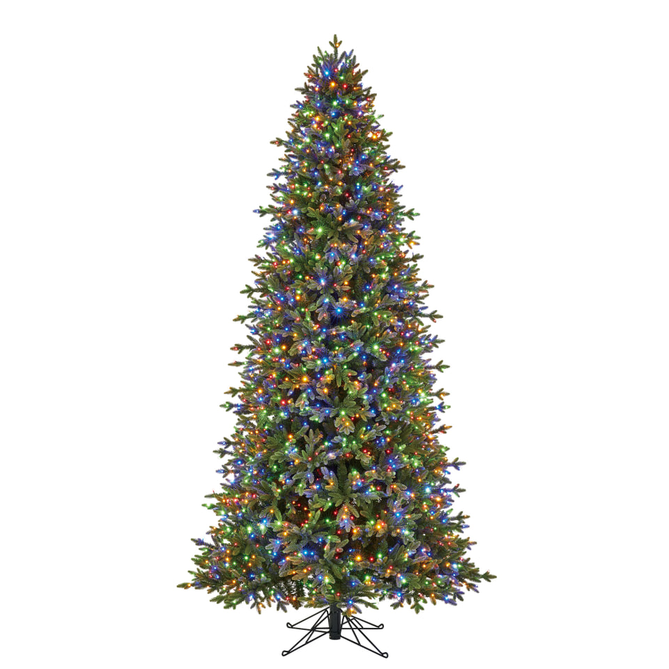 9′ Pre-Lit Radiant Micro LED Slim Artificial Christmas Tree ...