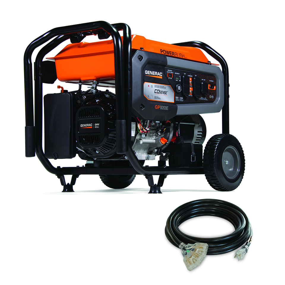 Generac GP9200E 9200W Running / 11250W Peak Gasoline Powered Generator ...