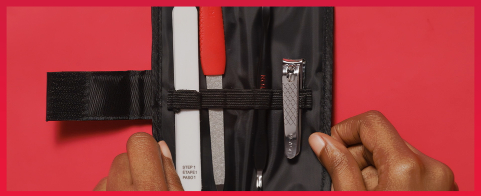 Revlon Manicure Essentials Kit with Travel Case, 4-Piece Nail Care ...