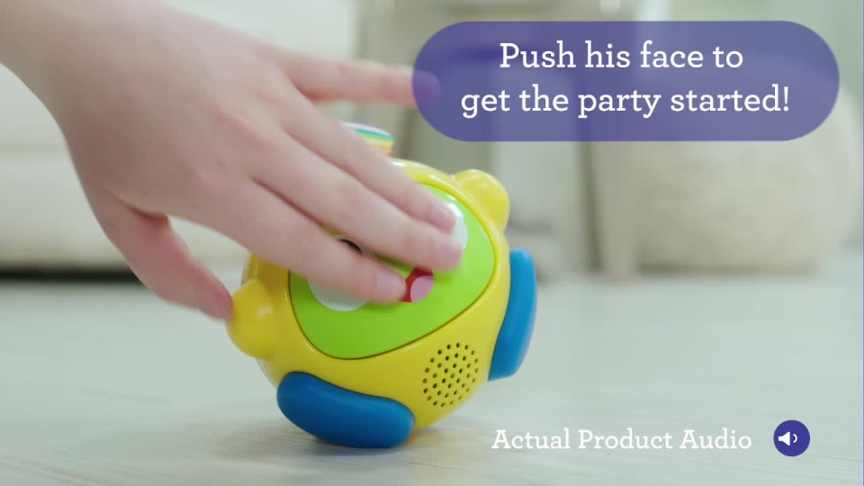 Fisher-Price Bright Beats Spin & Crawl Tumble Ball BeatBo - Walmart.com