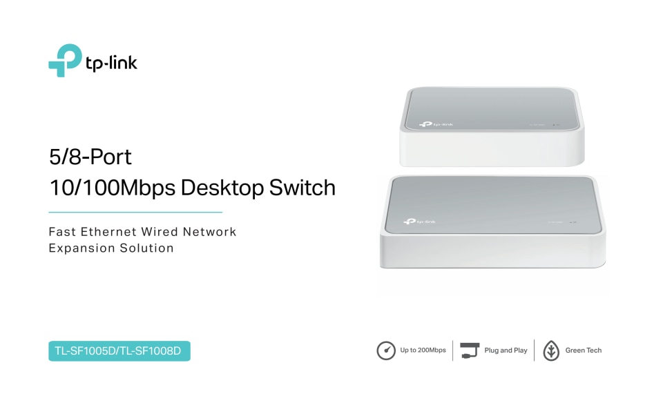 TP-Link 5-Port Fast Ethernet Desktop Switch (TL-SF1005D) - Walmart.com ...