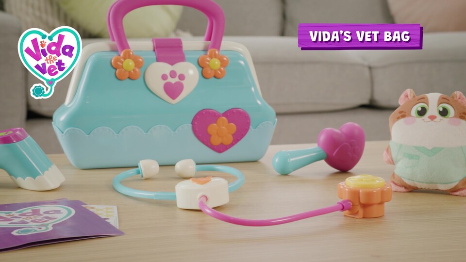 Vida the Vet, Vet’s Bag with 5 Vet-play Accessories & 1 Popcorn Plush ...