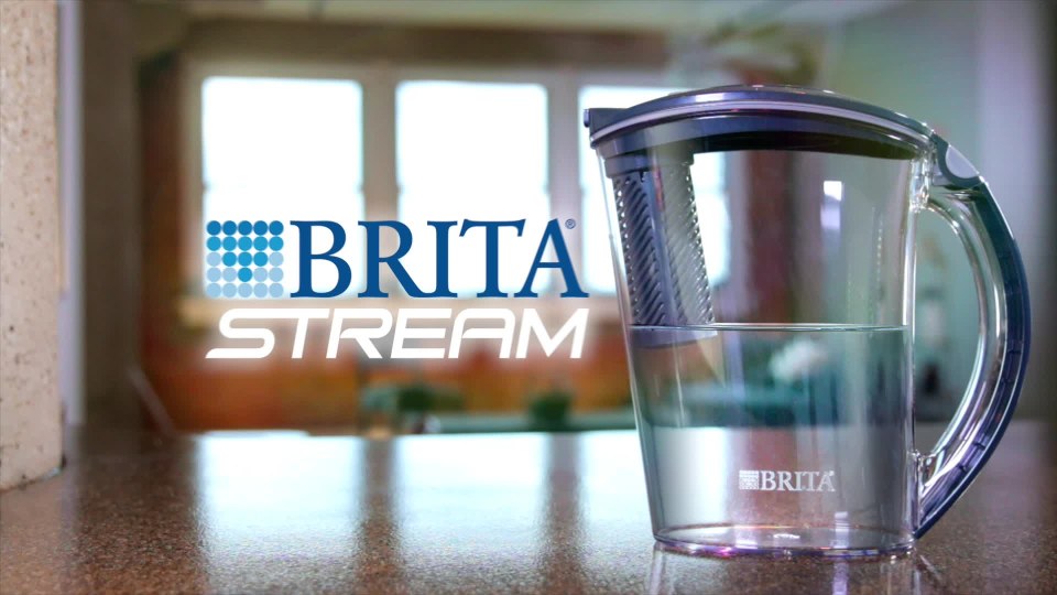 Brita 10 Cup Stream Filter as You Pour Water Pitcher with 1 Filter ...