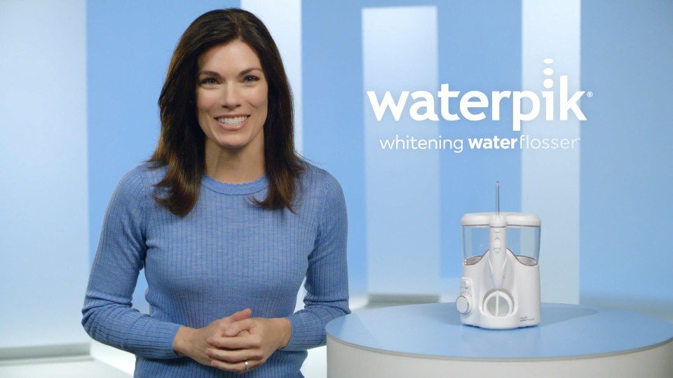 Waterpik Whitening Countertop Water Flosser Oral Irrigator, White ...
