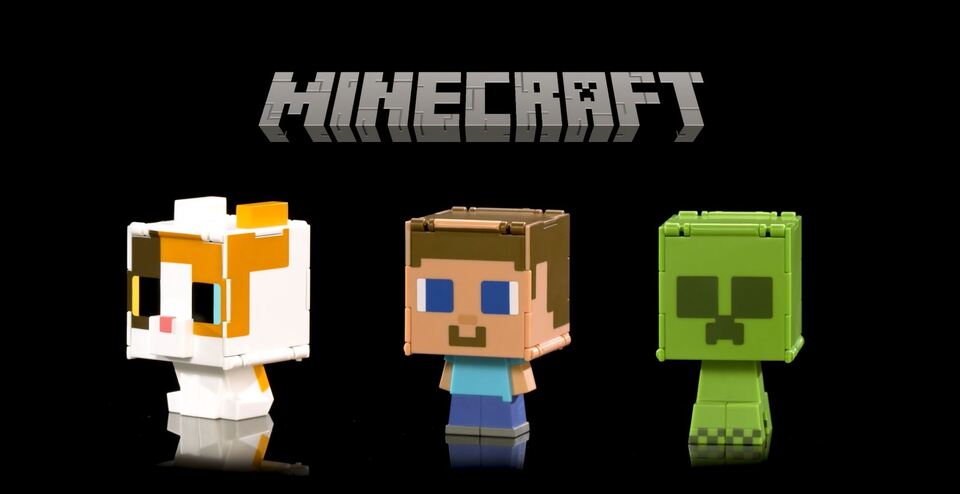 Minecraft Flippin' Figs 2-in-1 Fidget Figures, Creeper + Charged ...
