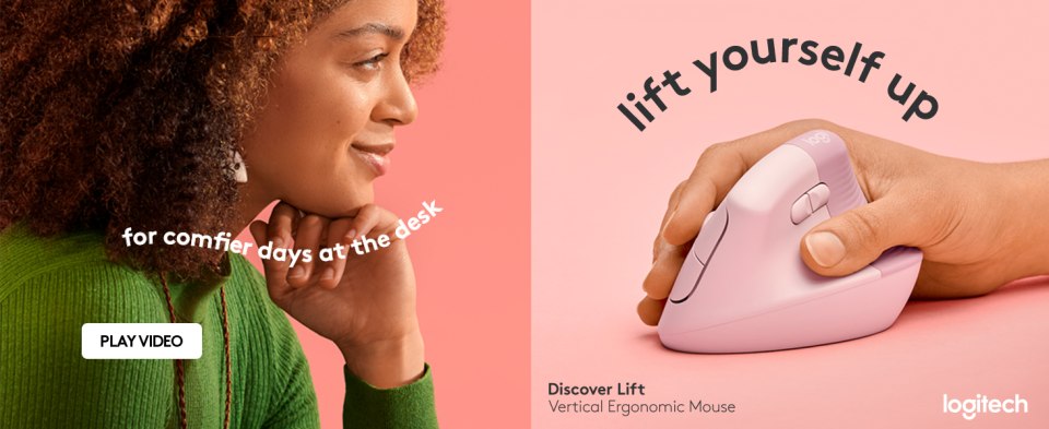 Logitech Lift Vertical Ergonomic Mouse, Wireless, Bluetooth or USB ...