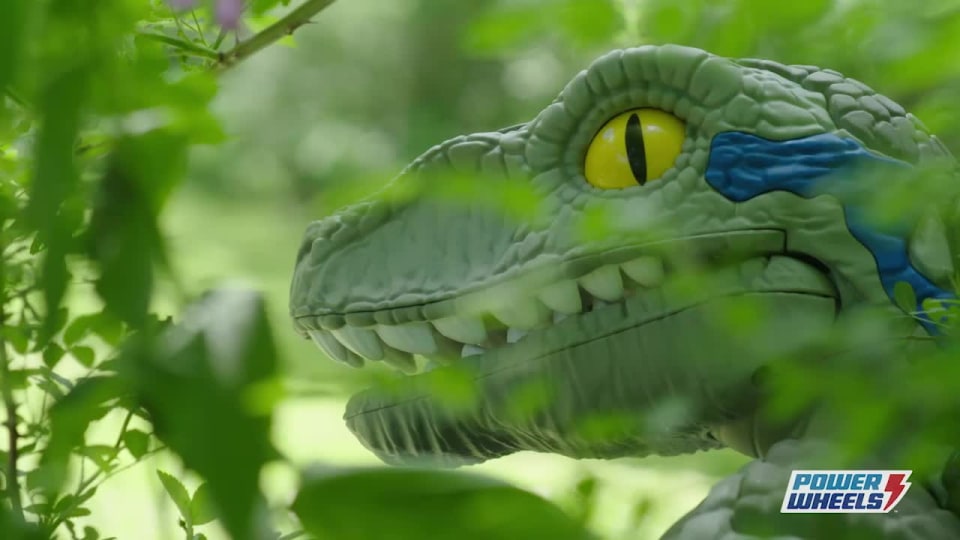 12V Power Wheels Jurassic World Dino Racer Battery-Powered Ride-On ATV ...