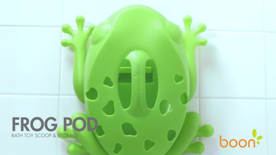 Boon Frog Pod Bath Toy Scoop, Store and Organize Bath Toys with Wall ...