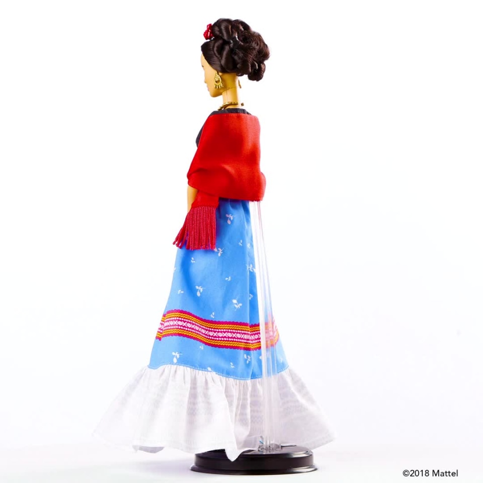 Barbie Inspiring Women Series Frida Kahlo Doll, Iconic Fringe Shawl ...