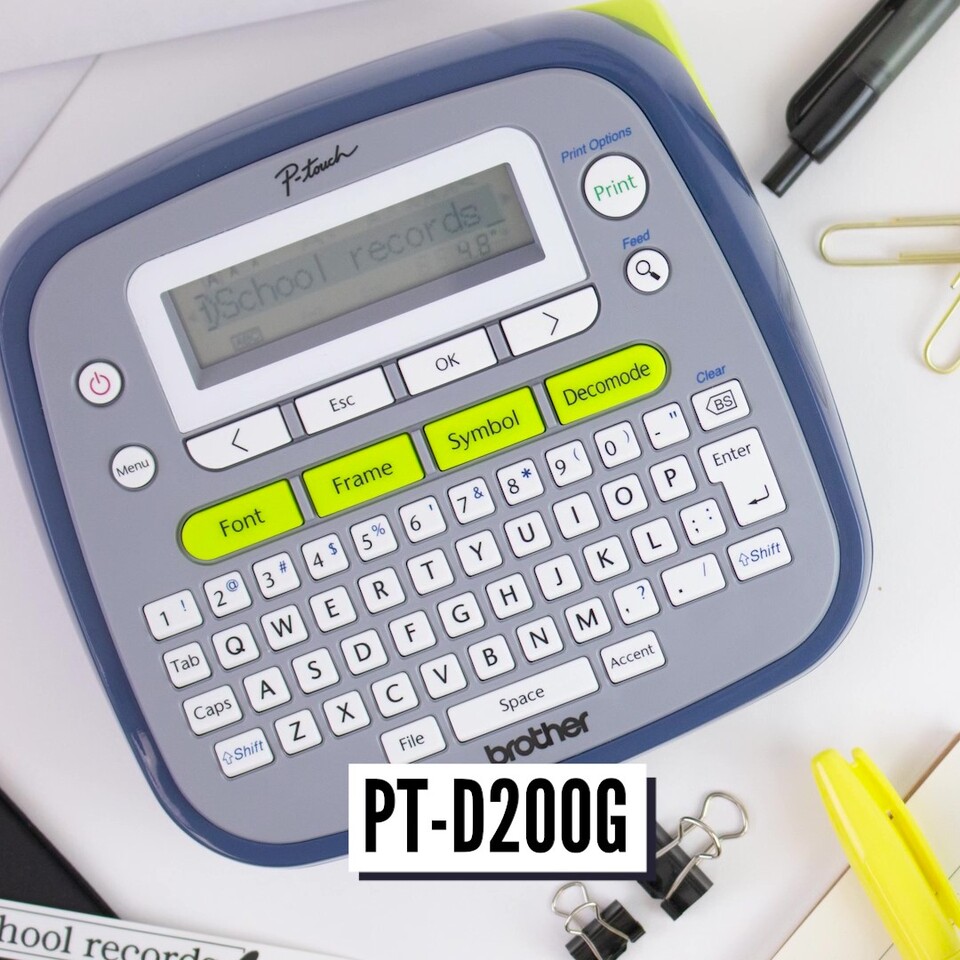 Brother P-Touch PT-D200G Label Maker with Tape, Easy-to-Use Home ...