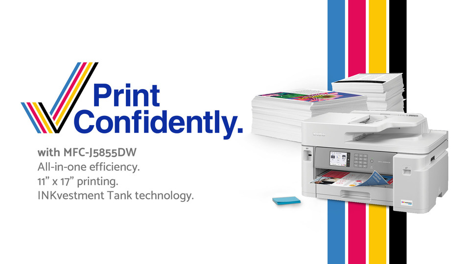 Brother MFC-J5855DW INKvestment Tank All-In-One Printer, Wireless ...