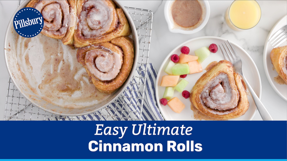 Pillsbury Cinnamon Rolls with Cinnabon Cinnamon and Cream Cheese Icing ...