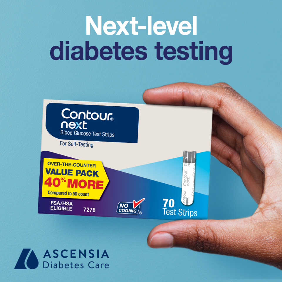 CONTOUR®NEXT Blood Glucose Test Strips, 70 Count HSA/FSA Eligible ...