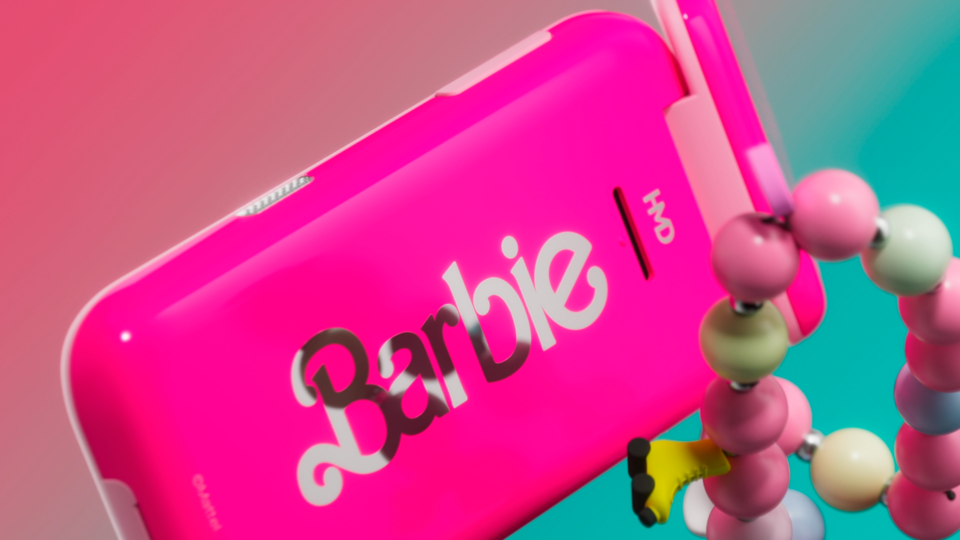 Tracfone HMD Barbie Phone Bundle, 4GB, Power Pink - Prepaid Flip Phone ...