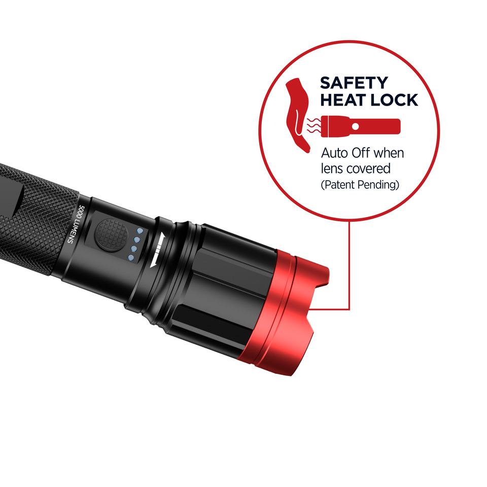 Infinity 5000L Dual Power Focusing Flashlight, Dual Power Rechargeable ...