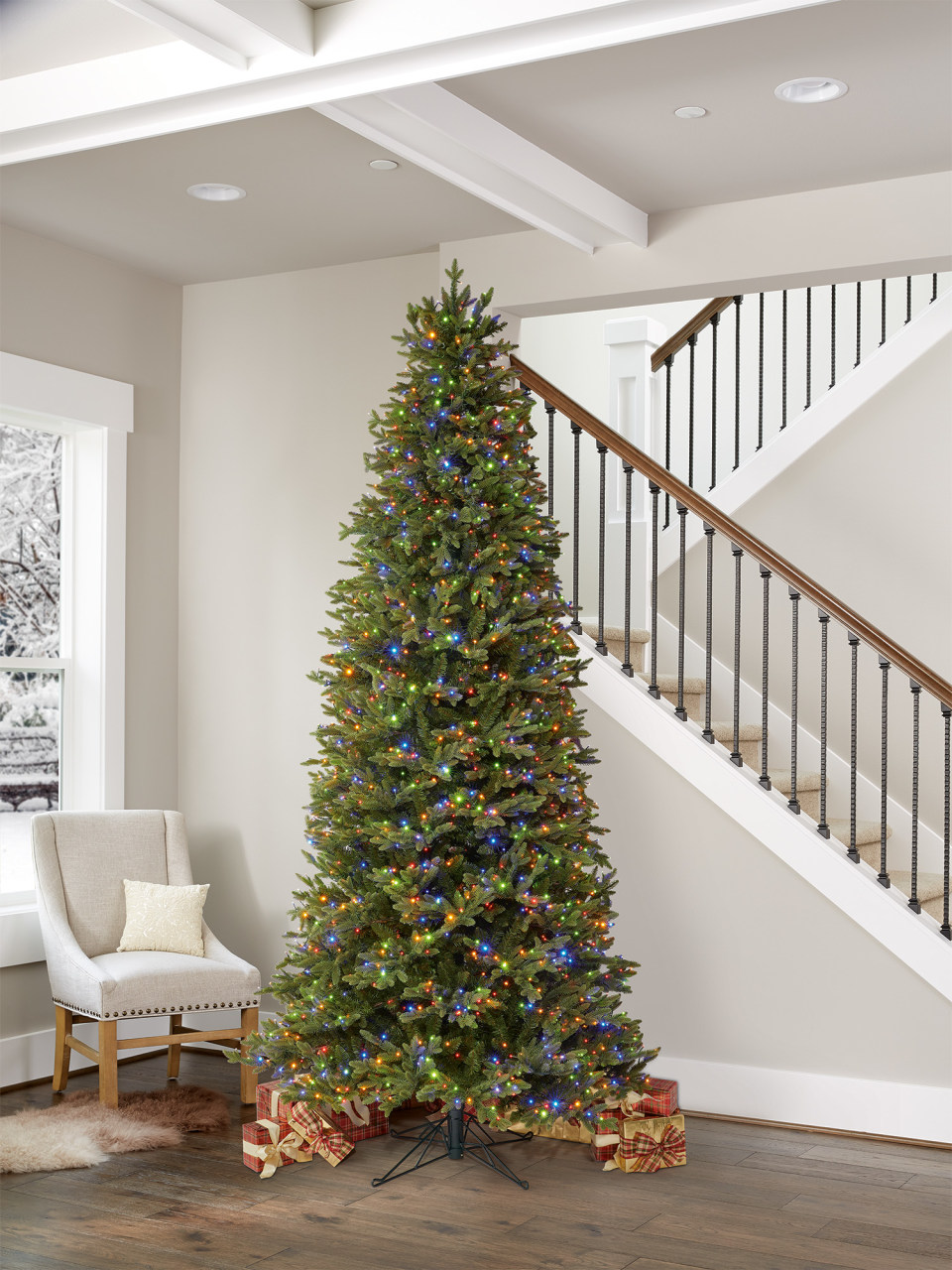 9′ Pre-Lit Radiant Micro LED Artificial Christmas Tree with 2,200 LED ...
