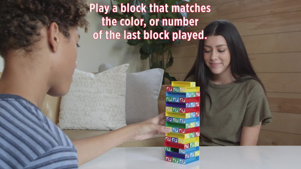 UNO Stacko Colorful Stacking Game, Fun Family Night Activity with 45 ...