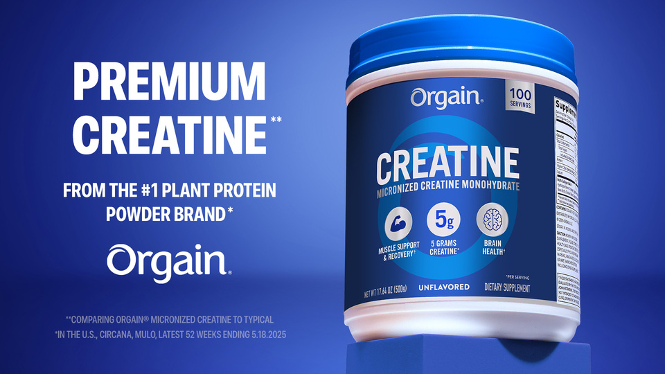 Orgain Creatine Monohydrate Micronized Powder, Unflavored, 100 servings ...