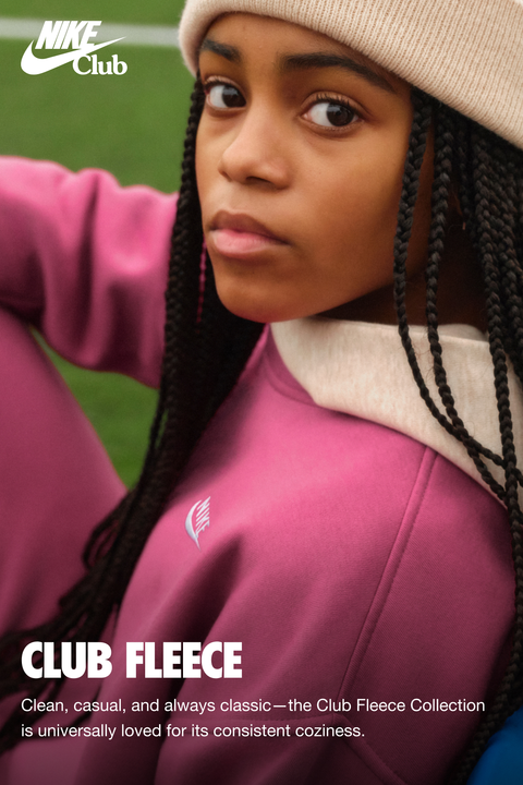 Nike Girls' Sportswear Oversized Club Fleece Pullover Hoodie