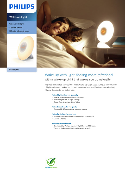 Philips Wake-up Light Therapy with Sunrise Simulation Alarm Clock and ...