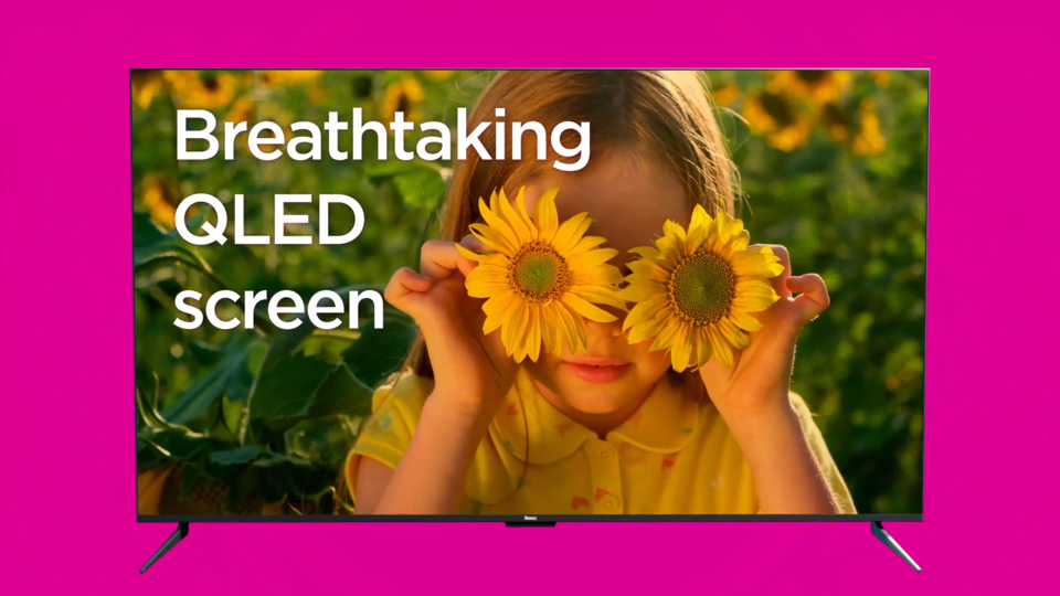 Pre-Owned Roku 65-Inch Plus Series 4K QLED Smart Roku TV with Roku ...