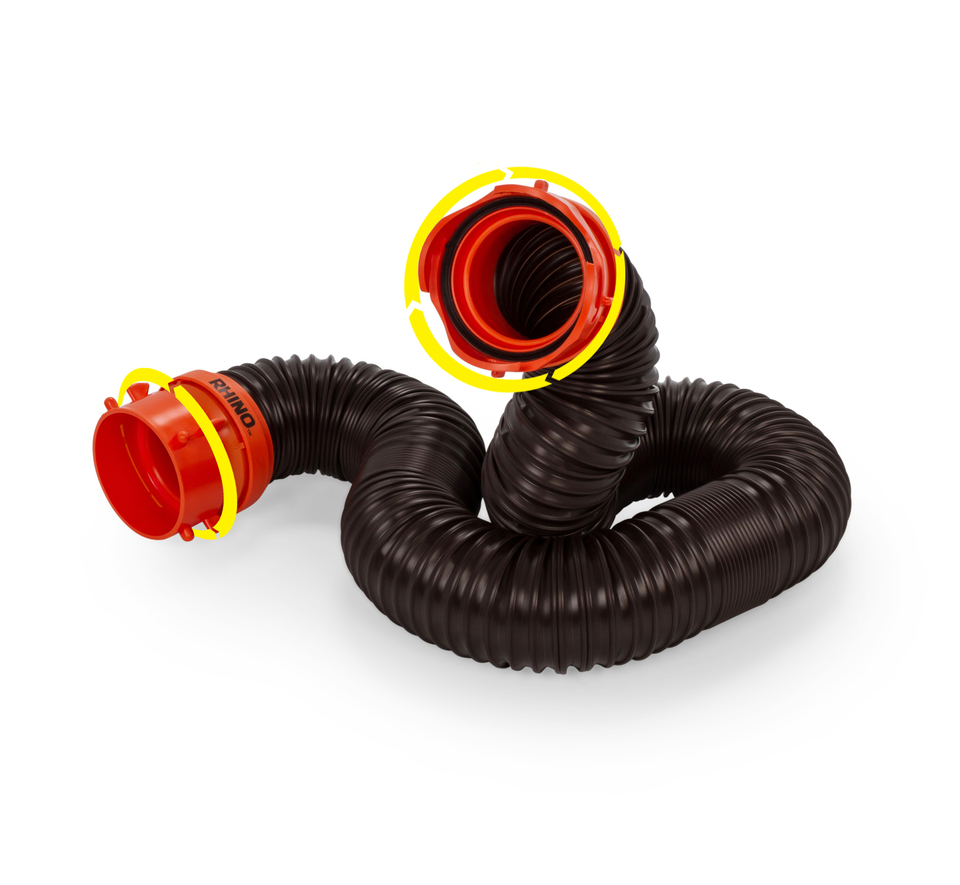 Camco Rhinoflex 5ft RV Sewer Hose Extension Kit with Swivel Fitting ...