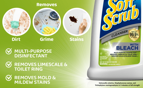 Soft Scrub Cleanser with Bleach 24 oz 1 lb 8 oz 680 g Rite Aid