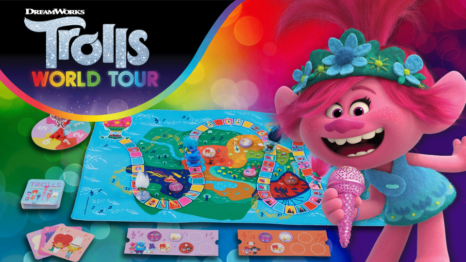 Trolls World Tour Cooperative Strategy Board Game for Families and Kids ...