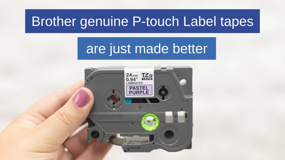 "Brother Genuine P-touch TZe Replacement Label Tape, Black on White, 1/ ...