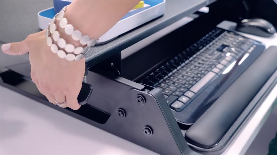 3M Precision Standing Desk, Convert Desk to Sit Stand Desk, Fully ...