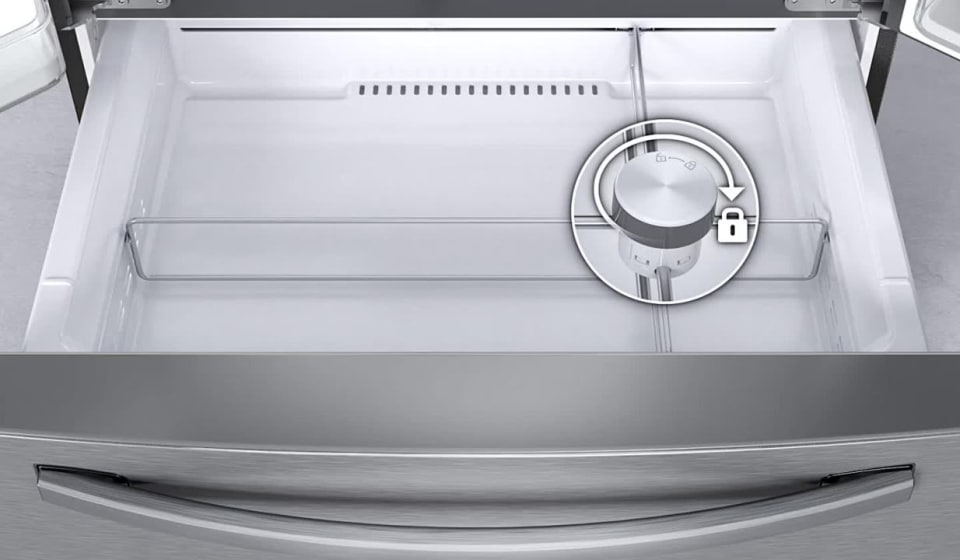 Samsung RF28R7201SR 28 Cu. Ft. 4-Door French Refrigerator in Stainless ...