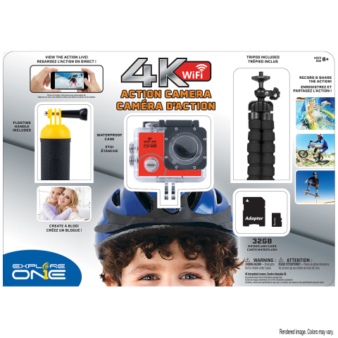 Explore One 4K Action Camera with WiFi Bundle Waterproof Case and 32GB ...
