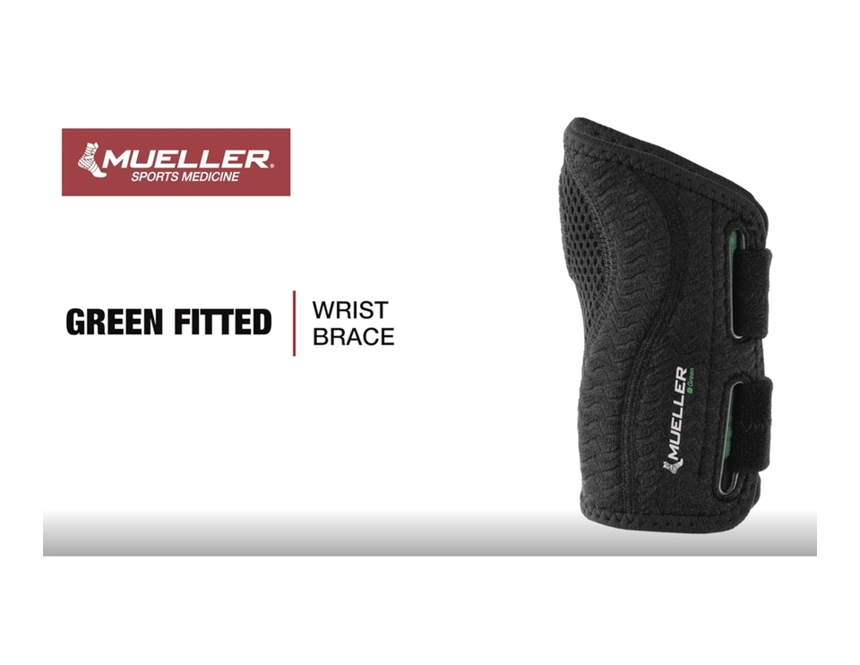 Mueller Green Fitted Wrist Brace, Right Hand, Unisex, Small/Medium ...